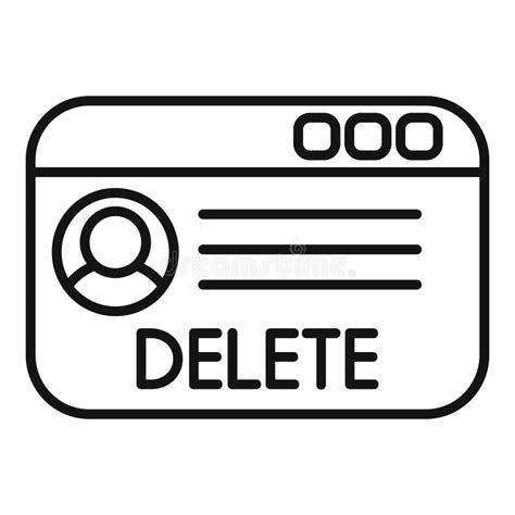 Website Showing Delete Profile Screen With Button For Deleting User Data Stock Illustration