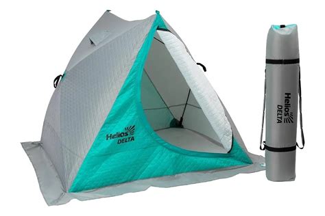 Зимняя двускатная палатка Helios DELTA Комфорт biruza/gray HS-ISDC-BG ...