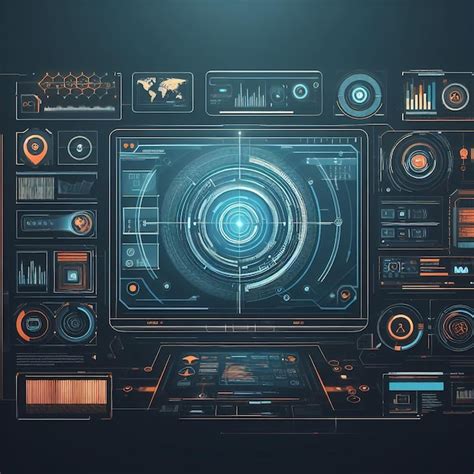 Premium Photo Ui Hud Screen Tech System Innovation Concept Background