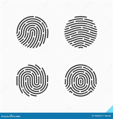 Fingerprint Recognition Icon Stock Vector Illustration Of Code