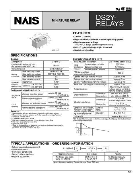 Data Sheet Relay Switch