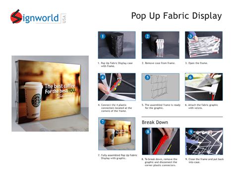 10 Ft Fabric Pop Up Display Display Frame Only