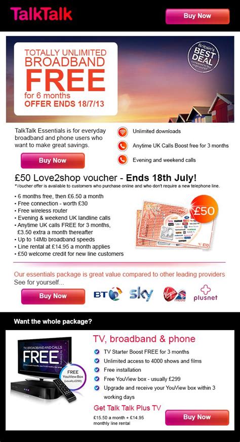 Talktalk Email Design Portfolio Design Business Design