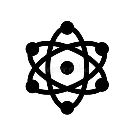 Atomic Icon Vector Isolated On White Background Atomic Sign Thin Line Design Elements In