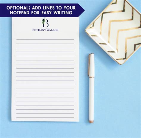 Adult Personalized Notepad Monogram Initial Notepad Etsy