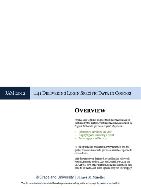 Cognos Session Parameters Pdf Parameter Computer Programming