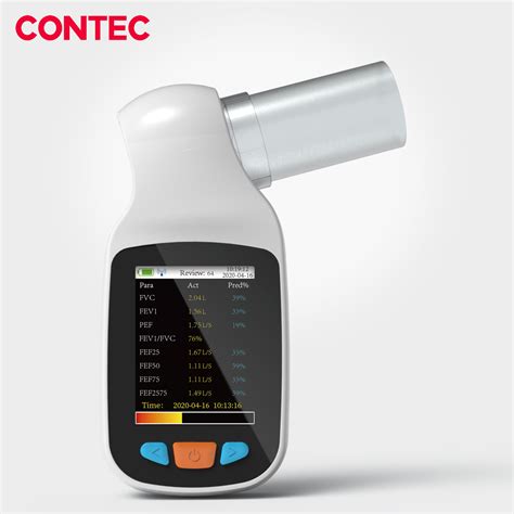Portable Digital Spirometer Sp70b Handheld Lung Function And Fvc Test
