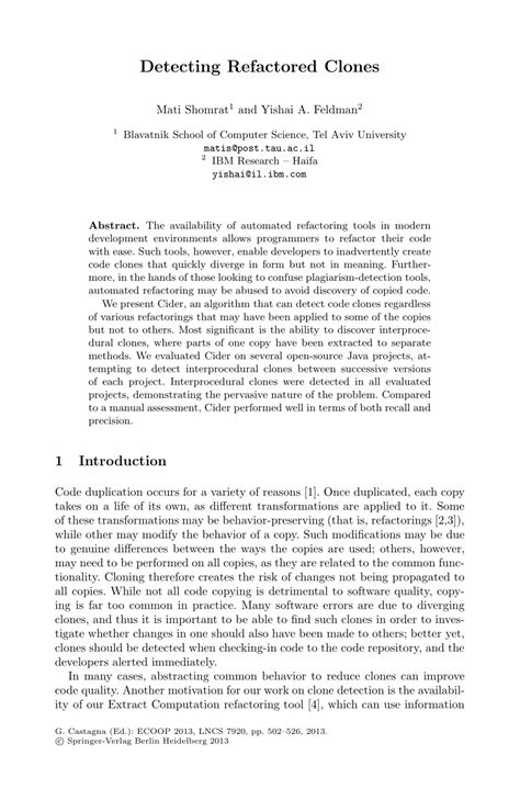 pdf detecting refactored clones