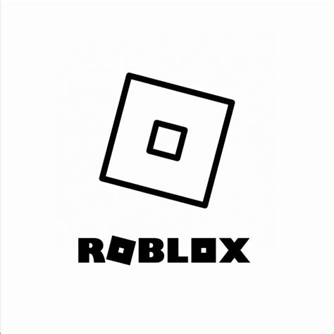 Black And White Roblox Icon Illustration