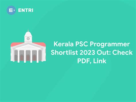 Kerala Psc Programmer Shortlist 2023 Out Check Pdf Link