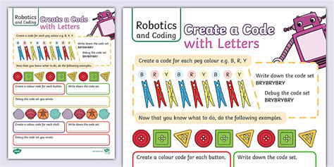 Robotics And Coding Convert A Colour Code To A Letter Code