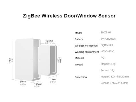 Snzb 04 Zigbee Door Window Sensor Wireless Smart Home Detect Moni Chinese Smart Home Gadgets
