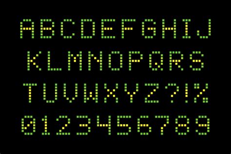 Square Dot Matrix Display Font Krafti Lab