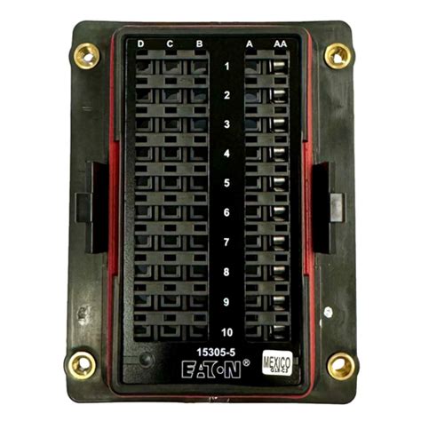 eaton bussmann fuse block w cover 3 or 5 relays and 10 mini fuses bussed