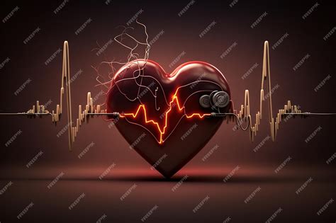 Premium Ai Image Cardiogram Of The Heart Electrical Activity Of The Heart Generative Ai
