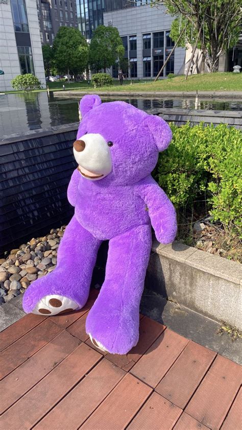 Purple Giant Teddy Bear Purple Teddy Bear Wallpaper Purple Wallpaper