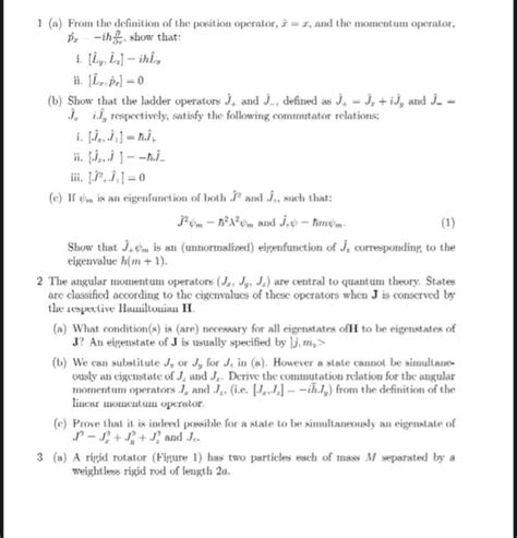 Solved 1 A From The Definition Of The Position Operator