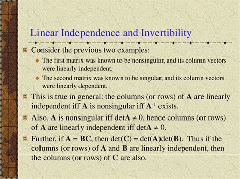 PPT Ch Systems Of Linear Equations Linear Independence Eigenvalues PowerPoint