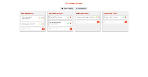 Initial Tasks Free React Tailwind Component