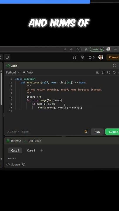 283 Move Zeros Coding Leetcode Sensation Shorts Relatable Youtube