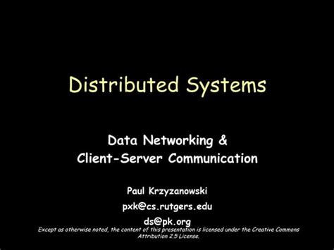 Networks Distributed Computing Ppt