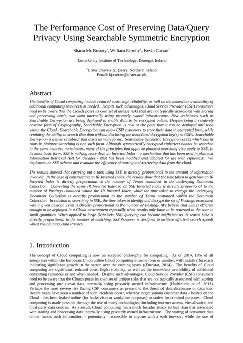 Pdf The Performance Cost Of Preserving Dataquery Privacy Using