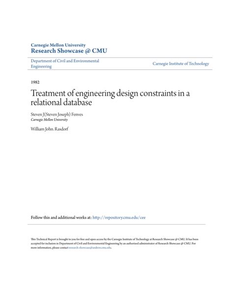 Treatment Of Engineering Design Constraints