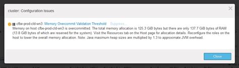 Solved Memory Overcommit Warning Only For One Host Cloudera