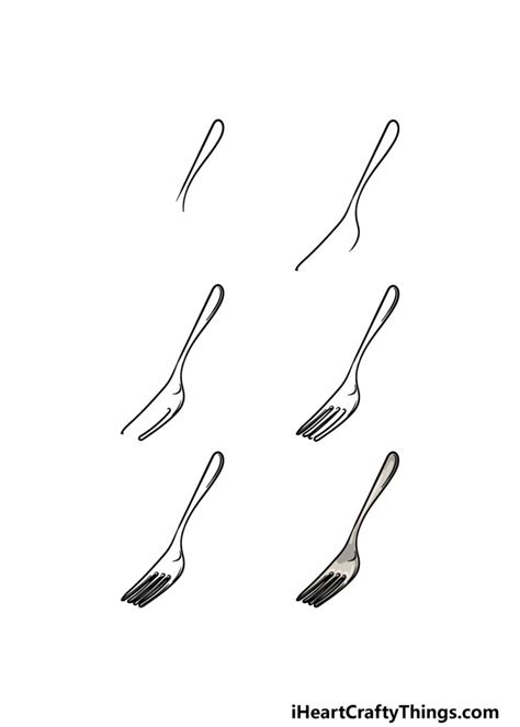 Fork Drawing How To Draw A Fork Step By Step Fork Drawing How To Draw A Fork Step By Step
