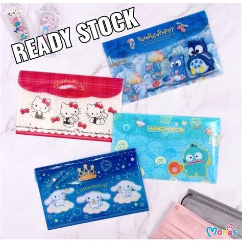Jual Map Kancing Tempat Masker File Struk Dokumen 2 Bagian Depan Belakang Sanrio Karakter