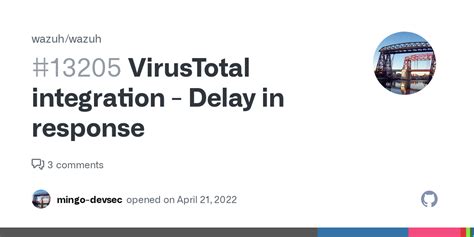 Virustotal Integration Delay In Response · Issue 13205 · Wazuhwazuh