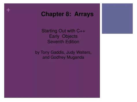 Ppt Chapter 8 Arrays Powerpoint Presentation Free Download Id5104281