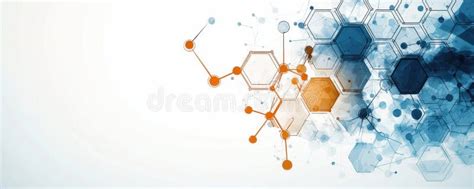 Abstract Design Of Connected Hexagons And Molecules Symbolism Stock Image Image Of Network