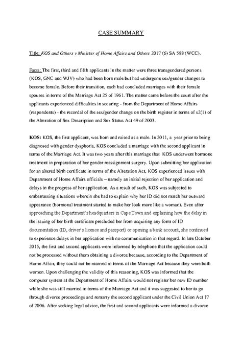 Ex Parte MS Case Summary CASE SUMMARY Title EX PARTE MS AND OTHERS SA GP