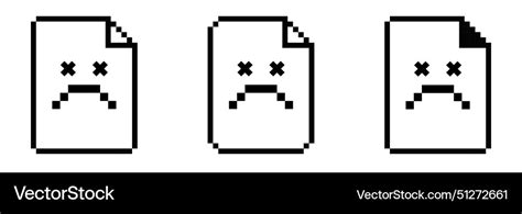 Corrupted File Icon Failed Document With Error Vector Image