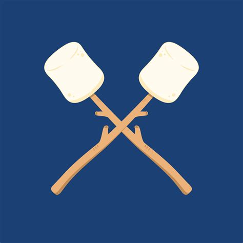 Marshmallow Stick Marshmallow Logo Design White Marshmallow Icon