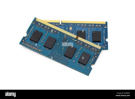 Computer Ram Random Access Memory Modules On The White Background