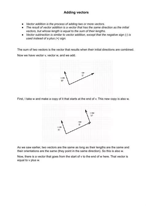 Vector Addition And Subtraction Formulas And Examples Massachusetts Institute Of Technology