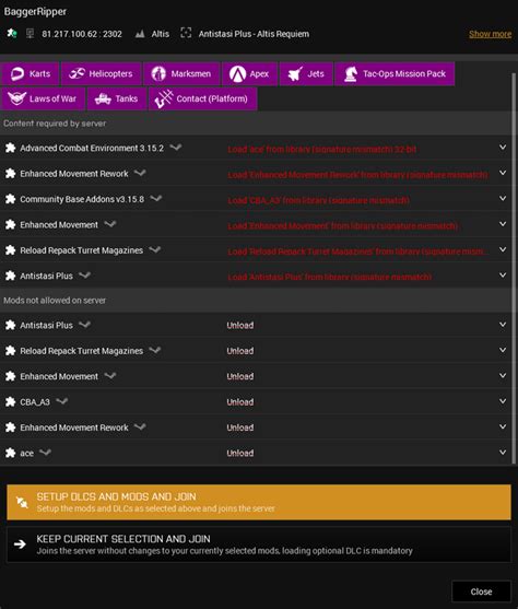 I Cant Join My Server Due To Signature Mismatch The Mods Are Exactly The Same And Ive