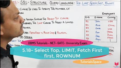 5 18 sql select top limit fetch first first rownum clause sql