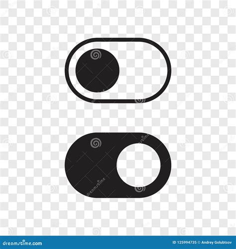 Toggle Button Switch Off Turn On Web UI Icons Stock Vector Illustration Of Electronic Round