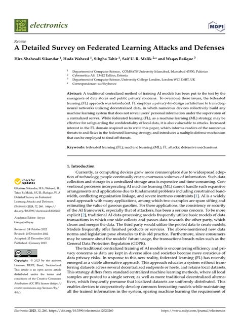 A Detailed Survey On Federated Learning Attacks And Defenses Pdf Encryption Machine Learning