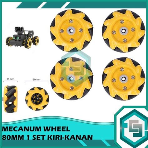 Jual Roda Robot Mecanum Wheel Omni Directional Omni Wheel 80mm Smart Car Shopee Indonesia