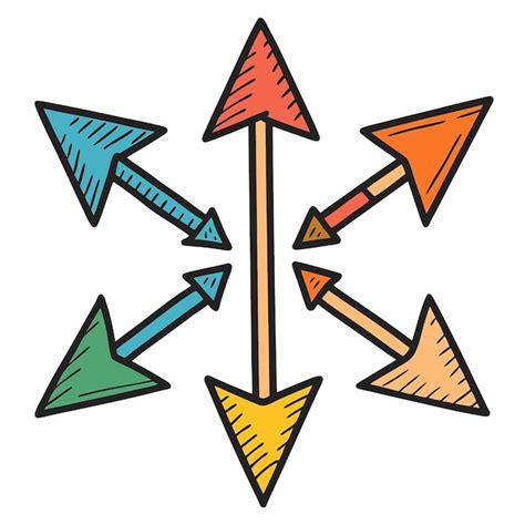 Colorful Arrows Pointing In Different Directions Premium Ai Generated Vector