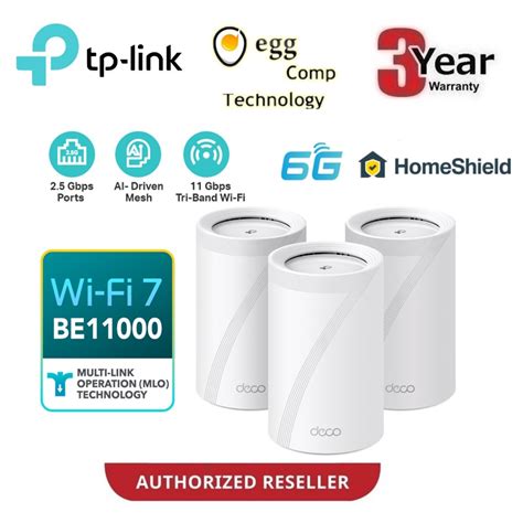 Tp Link Be65 Be11000 Wifi 7 Tri Band Whole Home Ai Driven Mesh Wifi Router With Homeshield Deco
