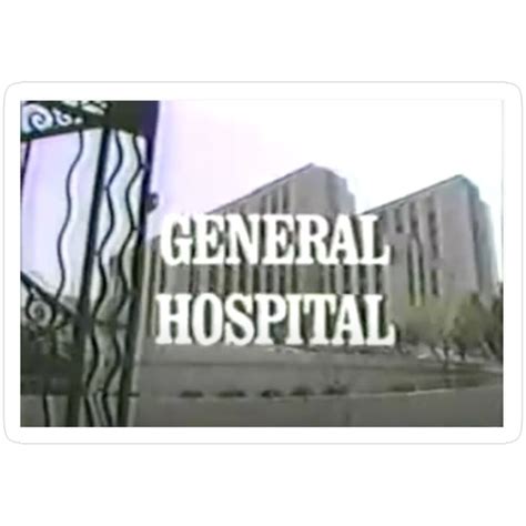 Title Card For General Hospital 1979 Sticker In 2025 General