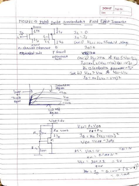 Mosfet Notes Pdf