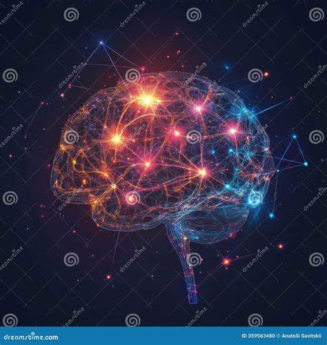 Scientific Depiction Of Brain And Nervous System With Glowing Neuron Pathways And Electrical