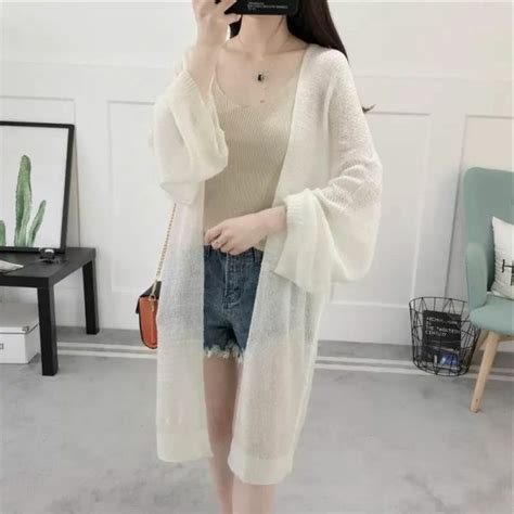 여성 여름 가디건 롱 시스루 얇은 짧은 린넨 반팔 플리츠 라운드 7부 숏 브랜드 칠부 티몬