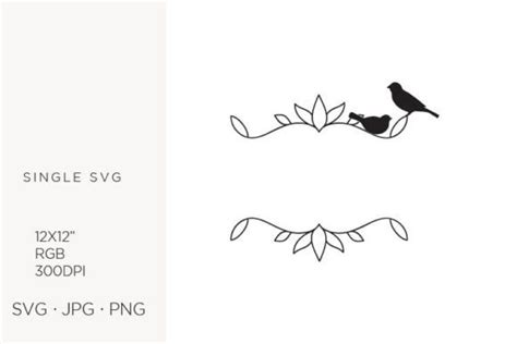 Elegant Scroll Frame With Birds Graphic By Biljanacvetanovic · Creative Elegant Scroll Frame With Birds Graphic By Biljanacvetanovic · Creative